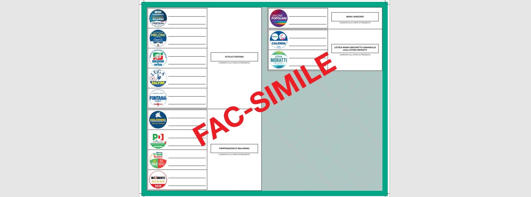Elezioni regionali del 12 e 13 febbraio, ecco la scheda. Al voto ...