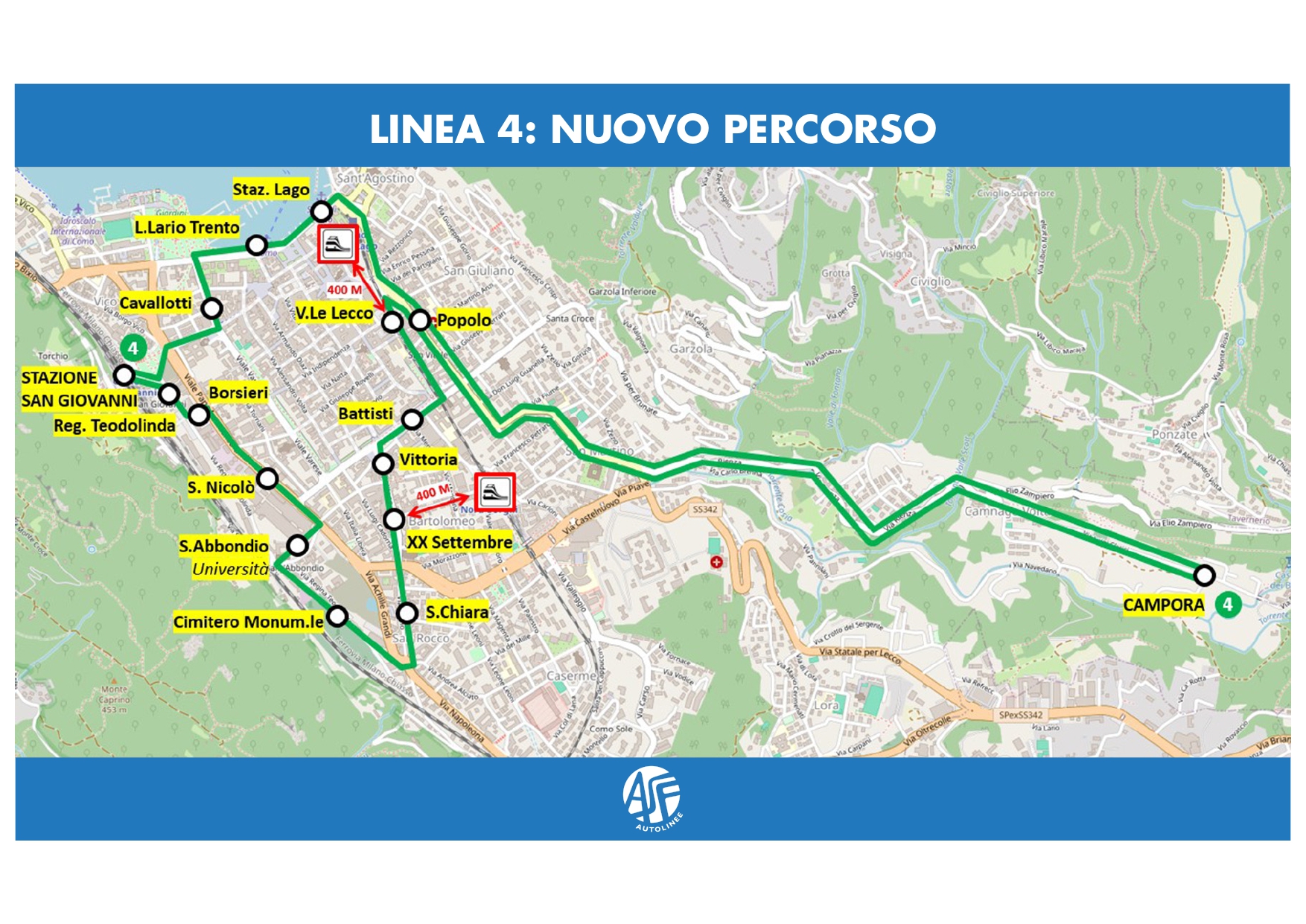 Rivoluzione della linea 4, Como ha il suo primo percorso “ad anello ...